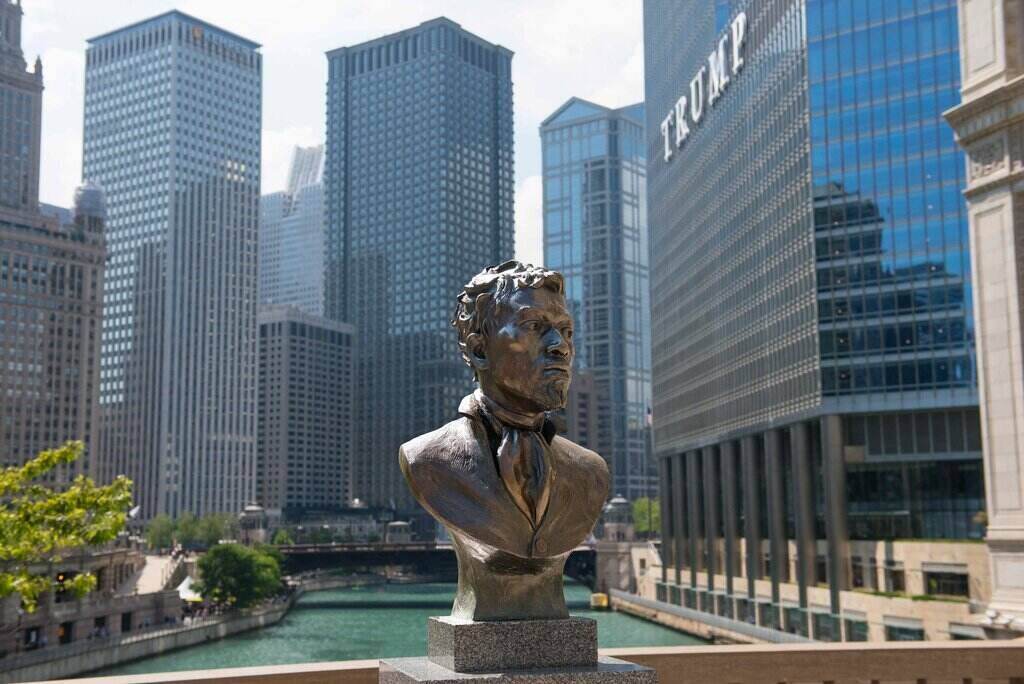 DuSable Sculpture Displayed Downtown